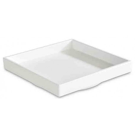 ASIA PLUS square container, made of melamine, low form, white, capacity ...