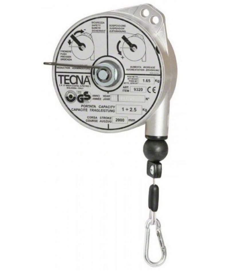 Balancer, counterweight 2.0-4.0 kg, steel cable, 200 cm, TECNA 9321 - Wamma